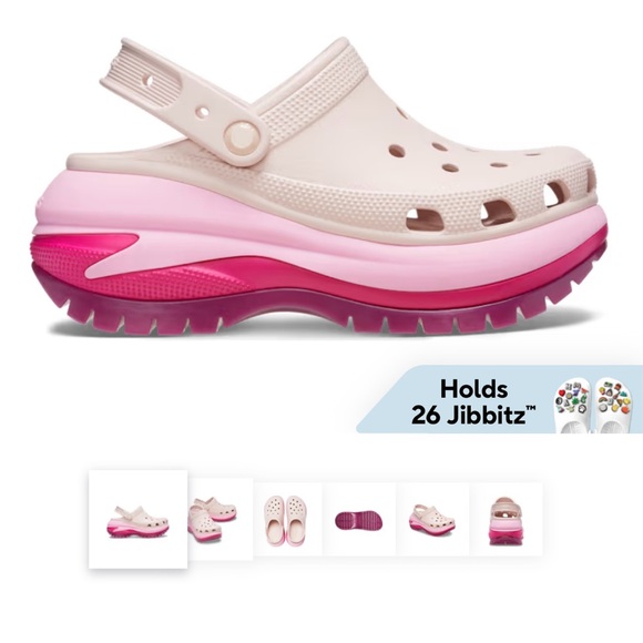 CROCS | Shoes | Crocs Classic Bae Clog In Cream And Pink | Poshmark